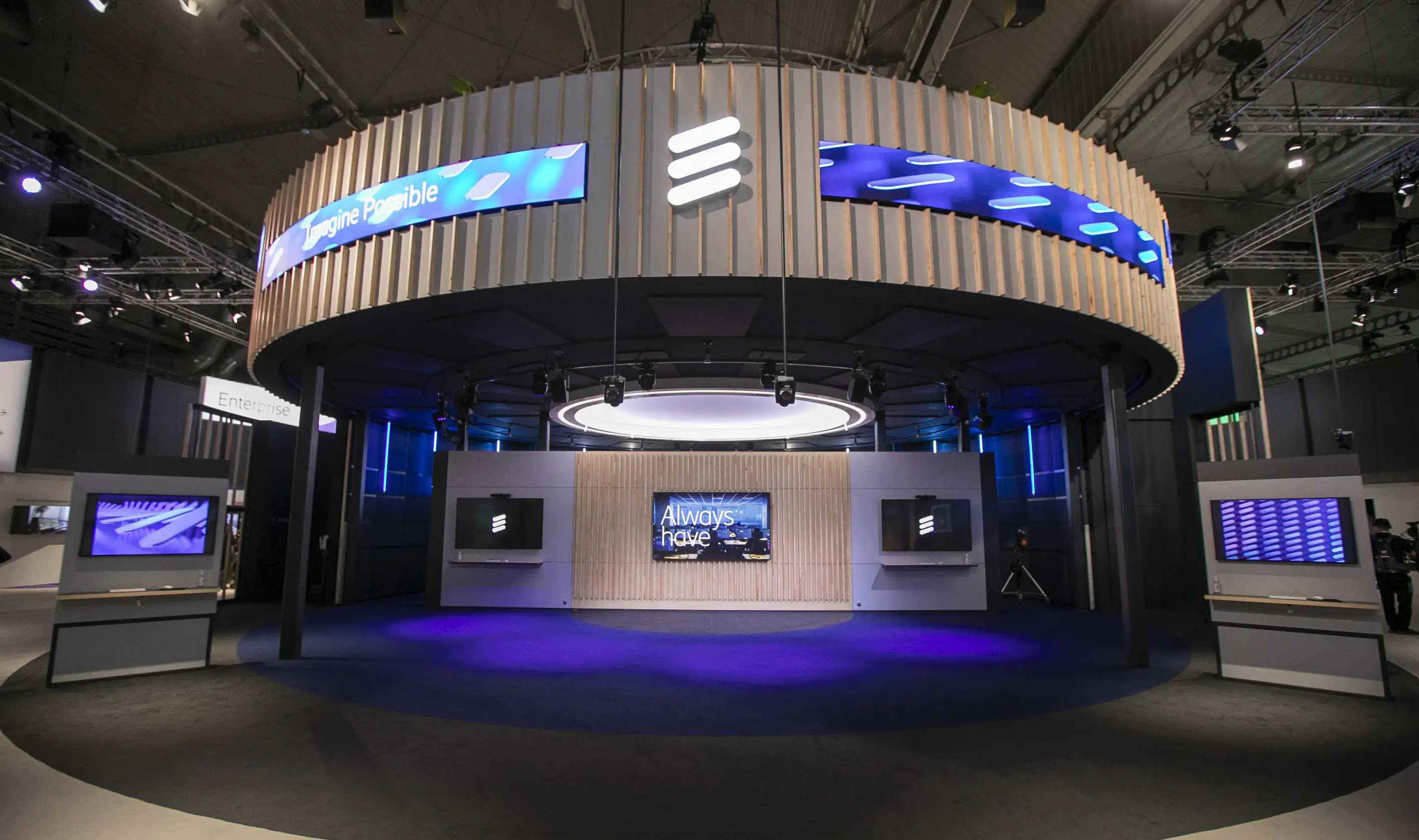 Exhibition stand construction for JMW/Ericsson | Image Construction